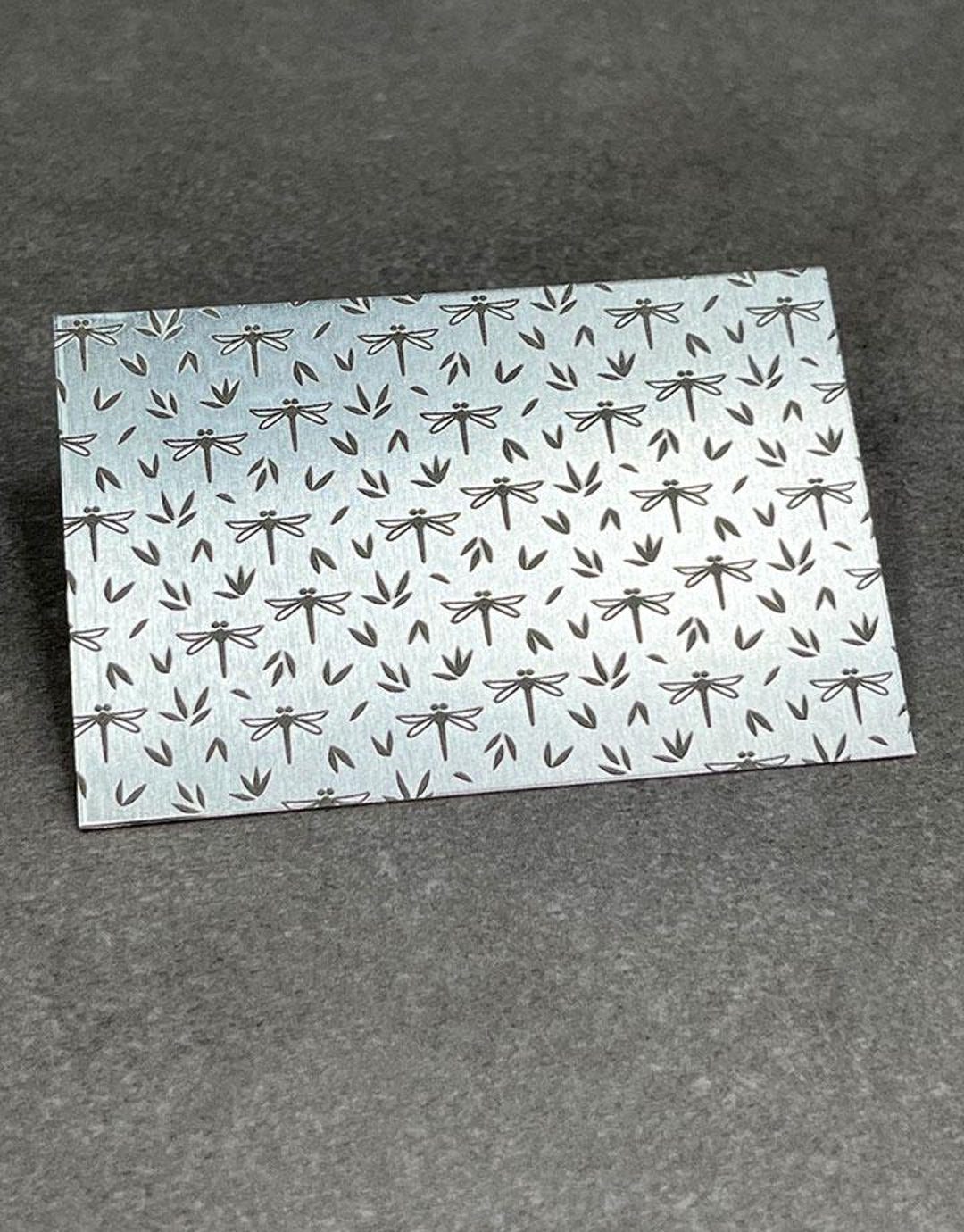 Laser Engraved Pattern Aluminum Sheet (stylized Dragonfly) 3x2 ...