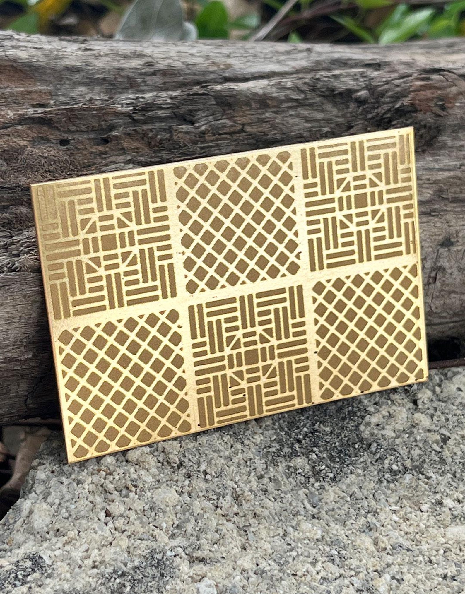 Wall Panels Laser Engraved Metal Sheet 3x2” = Textured Jewelry Blank ...