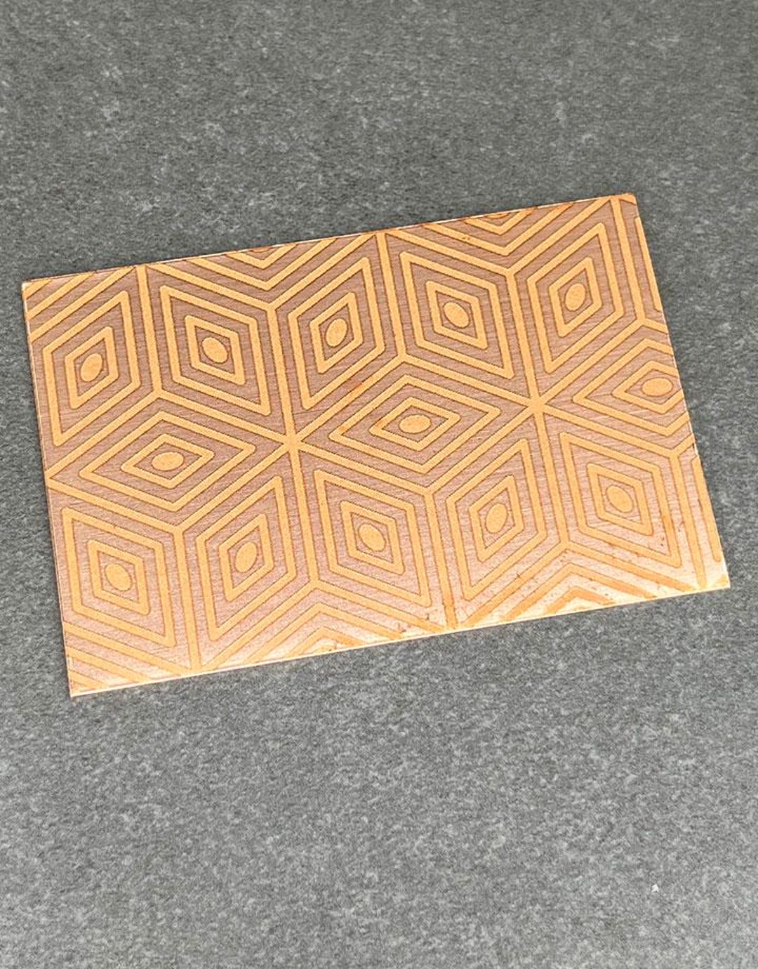 Laser Engraved Pattern Copper Sheet (cubes) 3x2" (CLP0015) - Etsy