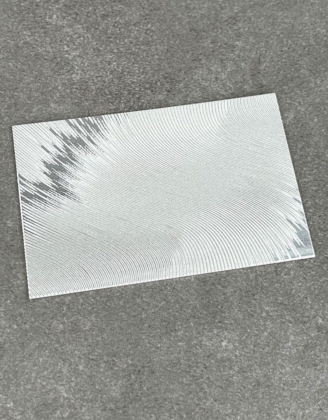 Laser Engraved Pattern Aluminum Sheet (abstract Curves) 3x2" (ALP0073 ...