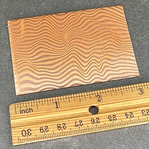 Laser Engraved Pattern Copper Sheet (wavy) 3x2" (CLP0008) - Etsy