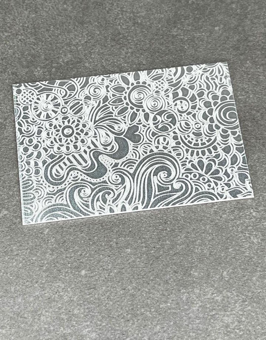 Laser Engraved Pattern Aluminum Sheet doodles1 3x2 ALP0009 - Etsy