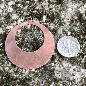 Copper Shape- Round Drop1 5/8" OD With 7/8" ID Cutout & Ring 24ga (pkg ...