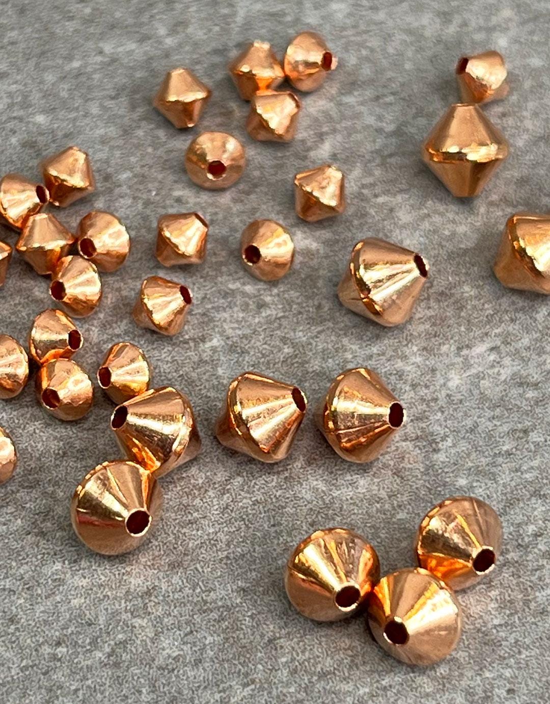 Copper Rhomboid Beads (pkg of 100) (ABCU-RMX) **choose Size** - Etsy