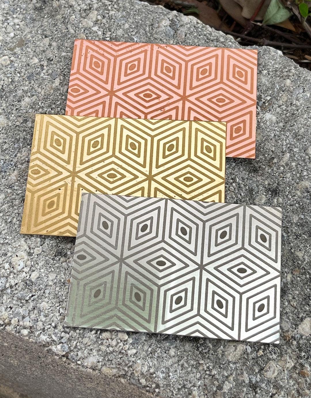 Laser Engraved Pattern Sheet (cubes) 3x2" (XLP0015) **choose Metal** - Etsy