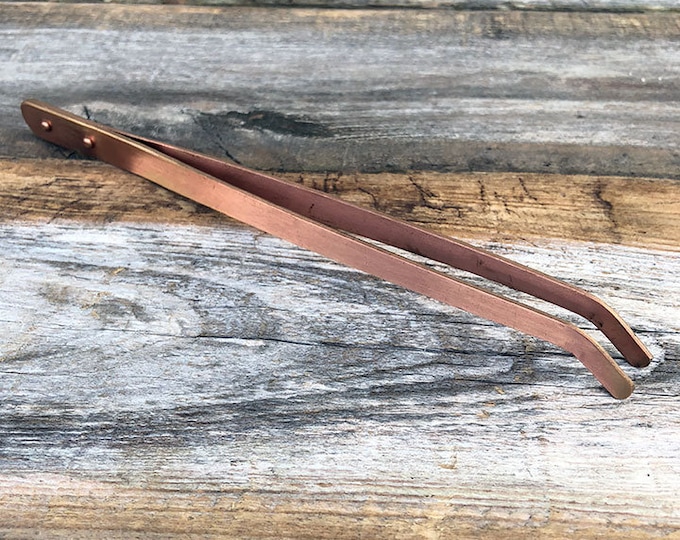 Hammered Copper Serrated Ice Tongs - Etsy