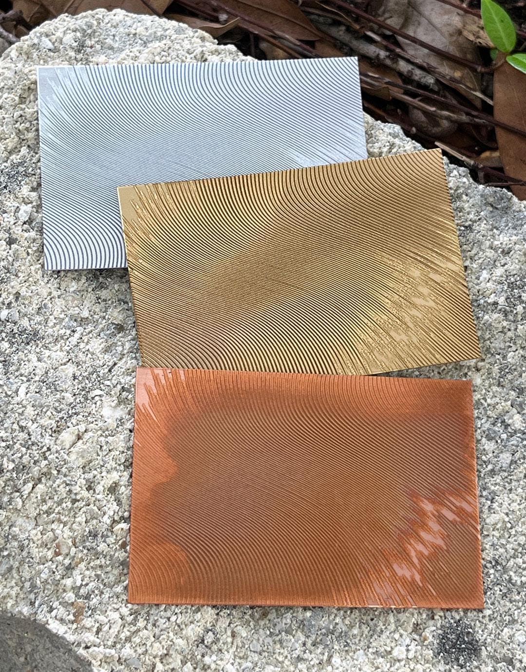 Abstract Curves Laser Engraved Metal Sheet 3x2” = Textured Jewelry ...
