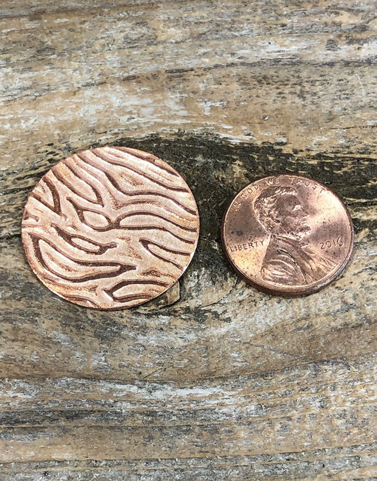 1" Copper Pattern Discs "mega Fingerprint" Pkg of 6 (CSP640) - Etsy