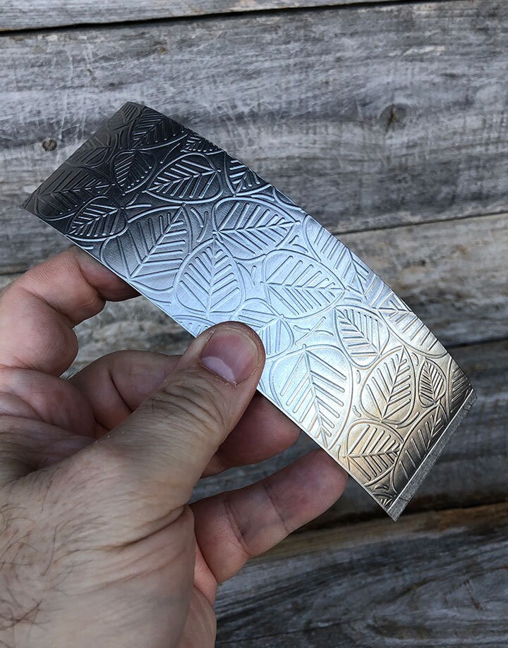 Patterned Aluminum Sheet leaves 2 X 6 - Etsy