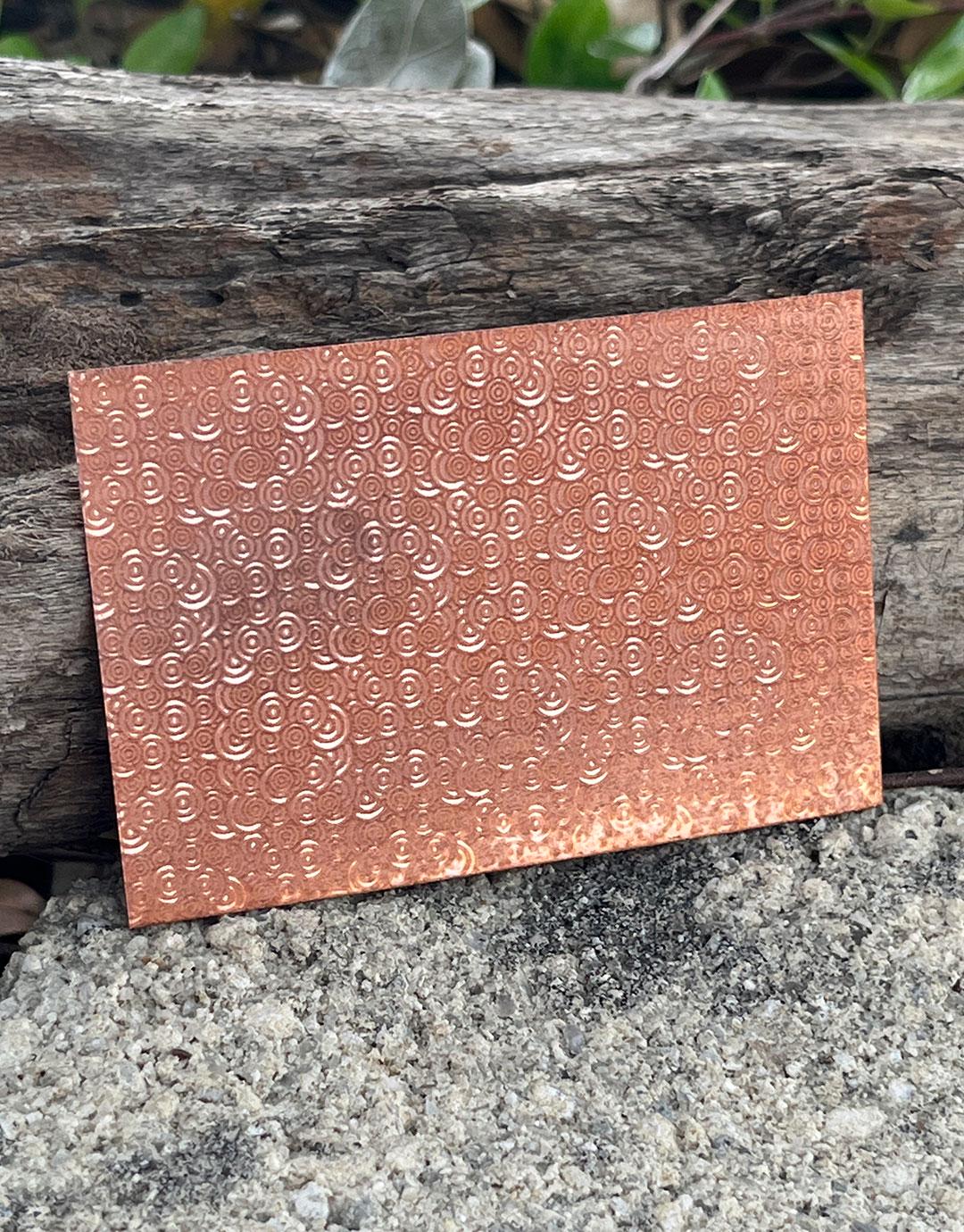 Deco Bubbles Laser Engraved Metal Sheet 3x2” = Textured Jewelry Blank ...