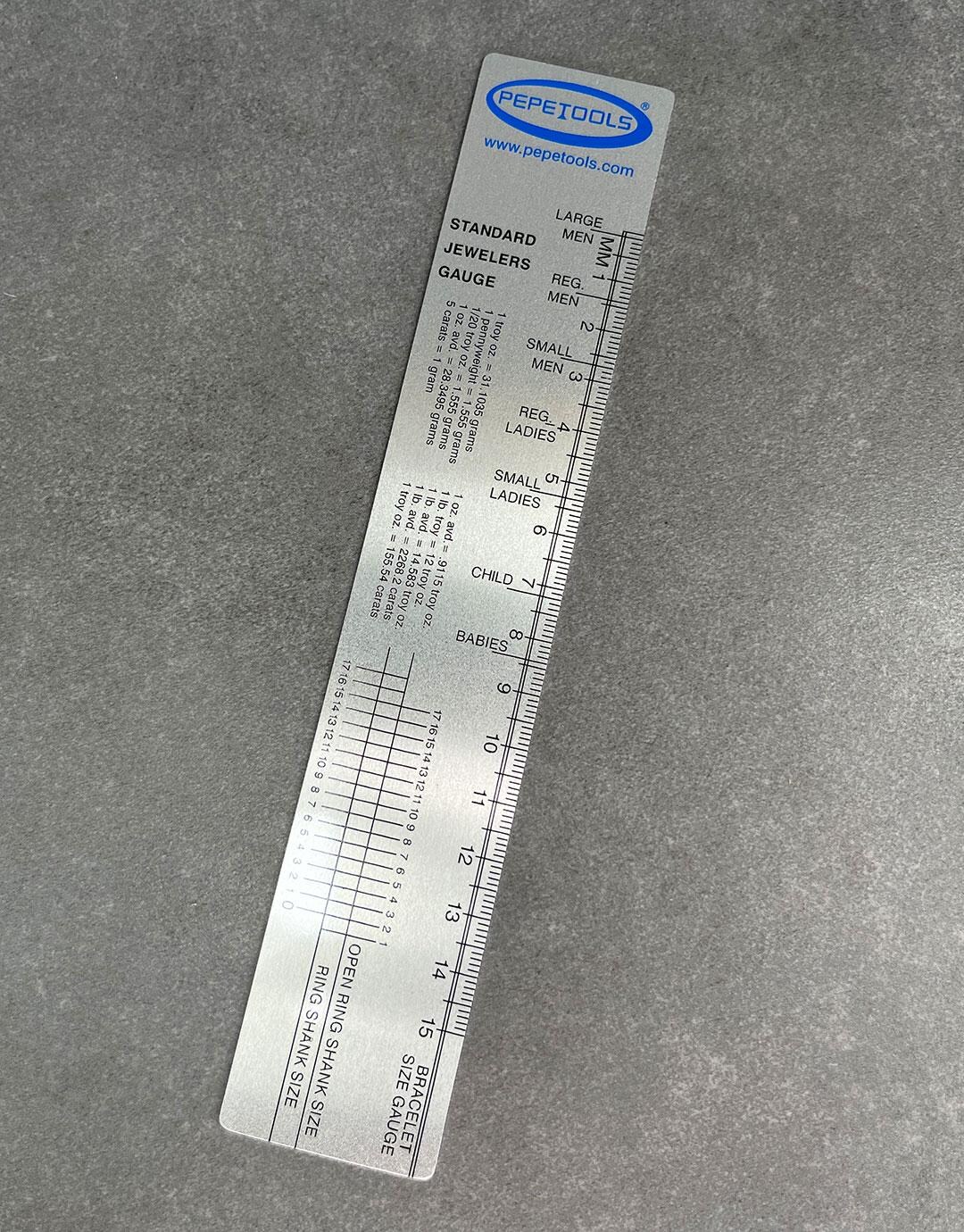 Standard Jeweler's Gauge Ruler – Ring & Bracelet Sizing Tool (GA819) - Etsy