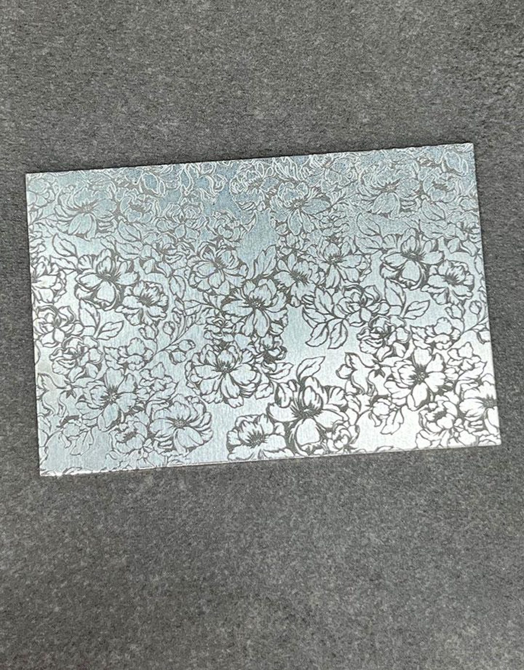 Laser Engraved Pattern Aluminum Sheet (floral Arrangement) 3x2 ...