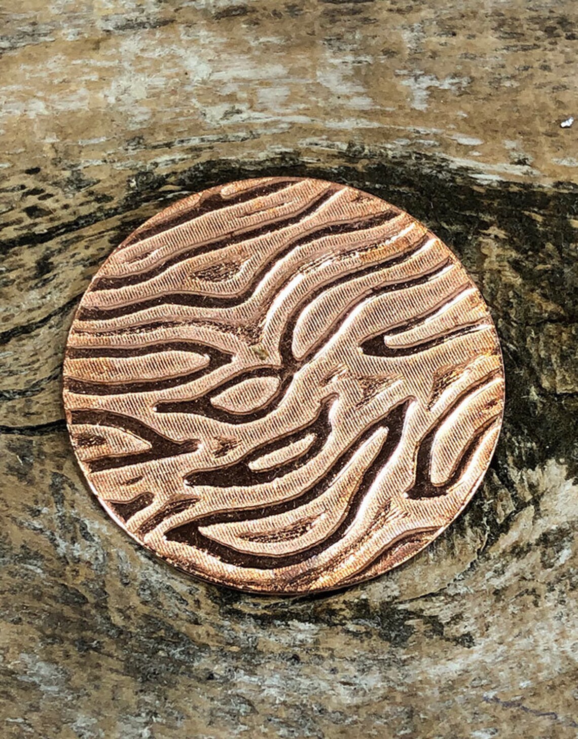 1" Copper Pattern Discs "mega Fingerprint" Pkg of 6 (CSP640) - Etsy
