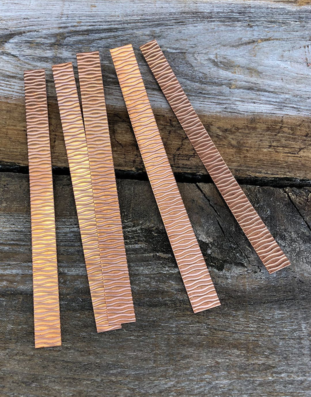 Pattern Copper Strips (wave) 6" X 1/2" 24ga (CSP337) - Etsy