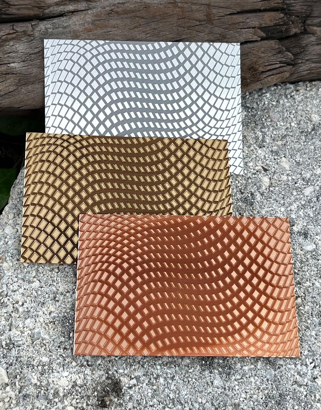 Laser Engraved Pattern Sheet (halftone) 3x2" (XLP0038) **choose Metal ...