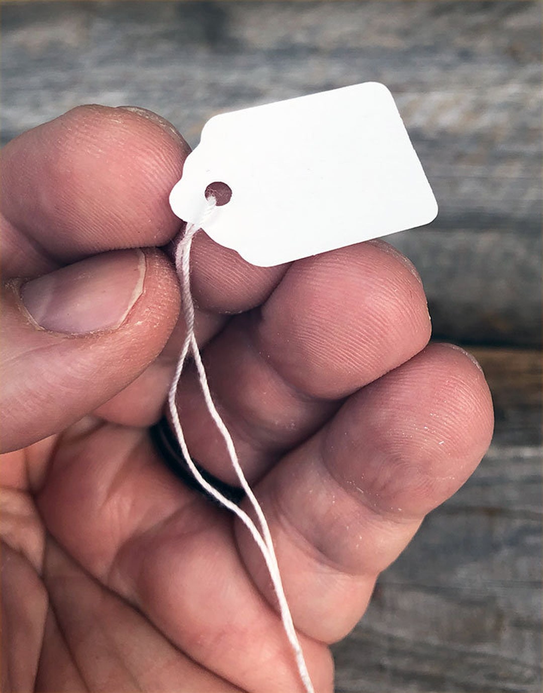 Paper String Tag 9/16"x15/16" White (pkg of 1000) (DTA1211) - Etsy