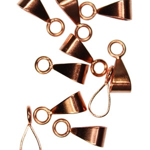 Copper Bail With Closed Ring 14x5mm pkg of 10 910CU-03 - Etsy