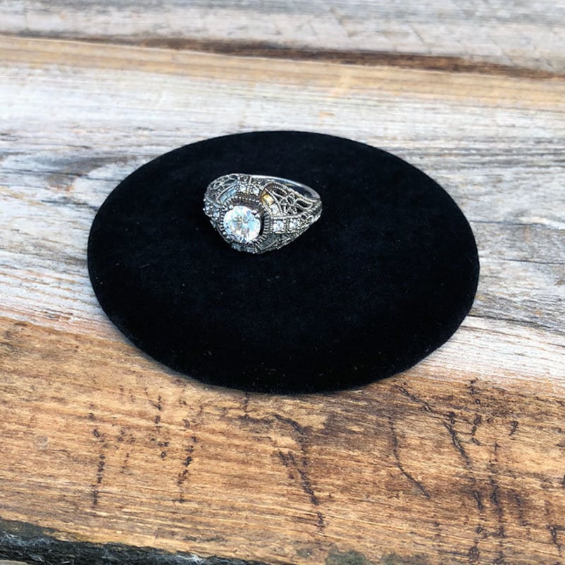 Velvet Black Round Pad - Etsy