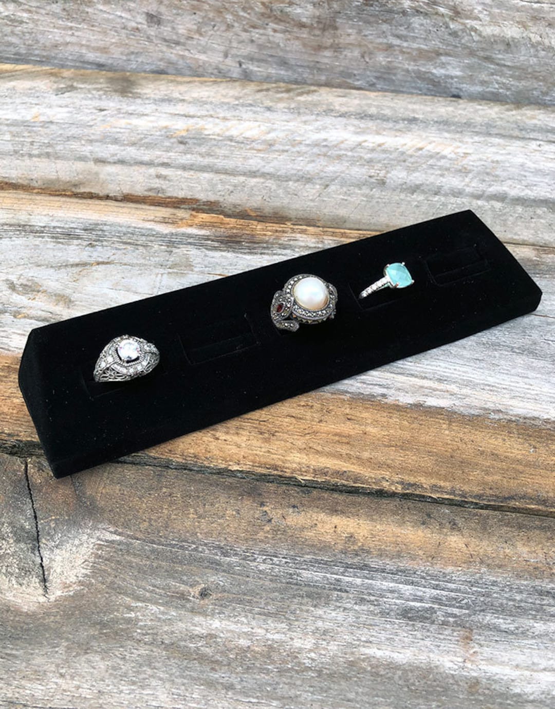 Value Velvet Slanted Ring Display Block for 5 Rings (DRG1195) - Etsy