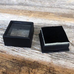 Gem Box With Glass Top & Foam Insert 1-1/2" Square Black (pkg of 50 ...