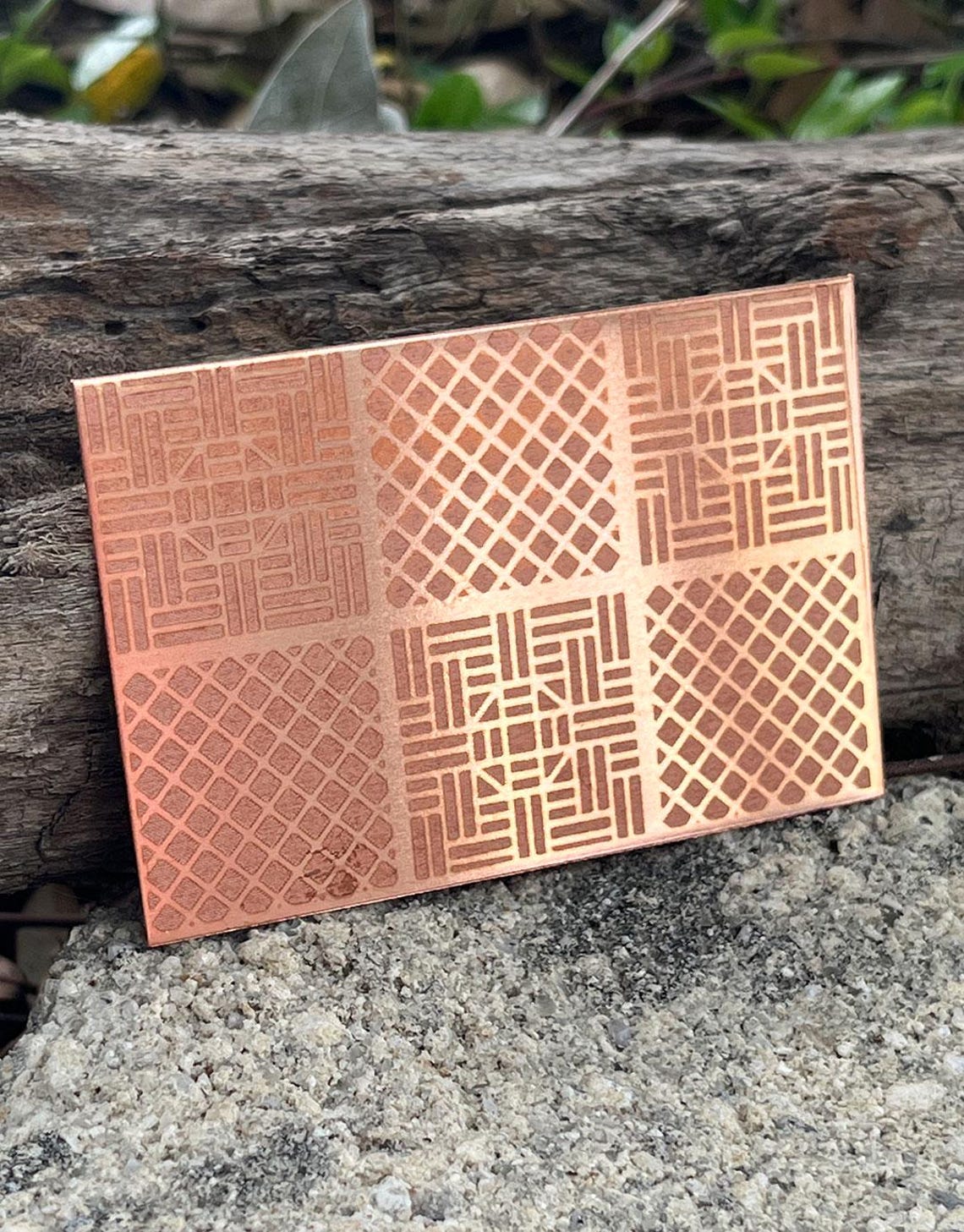 Wall Panels Laser Engraved Metal Sheet 3x2” = Textured Jewelry Blank ...