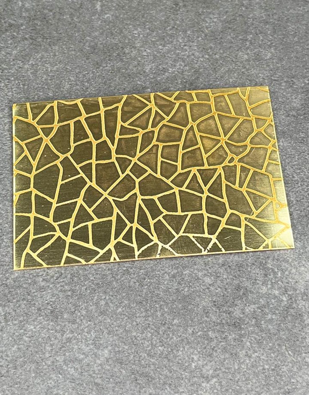 Laser Engraved Pattern Brass Sheet (cracked) 3x2" (BLP0007) - Etsy