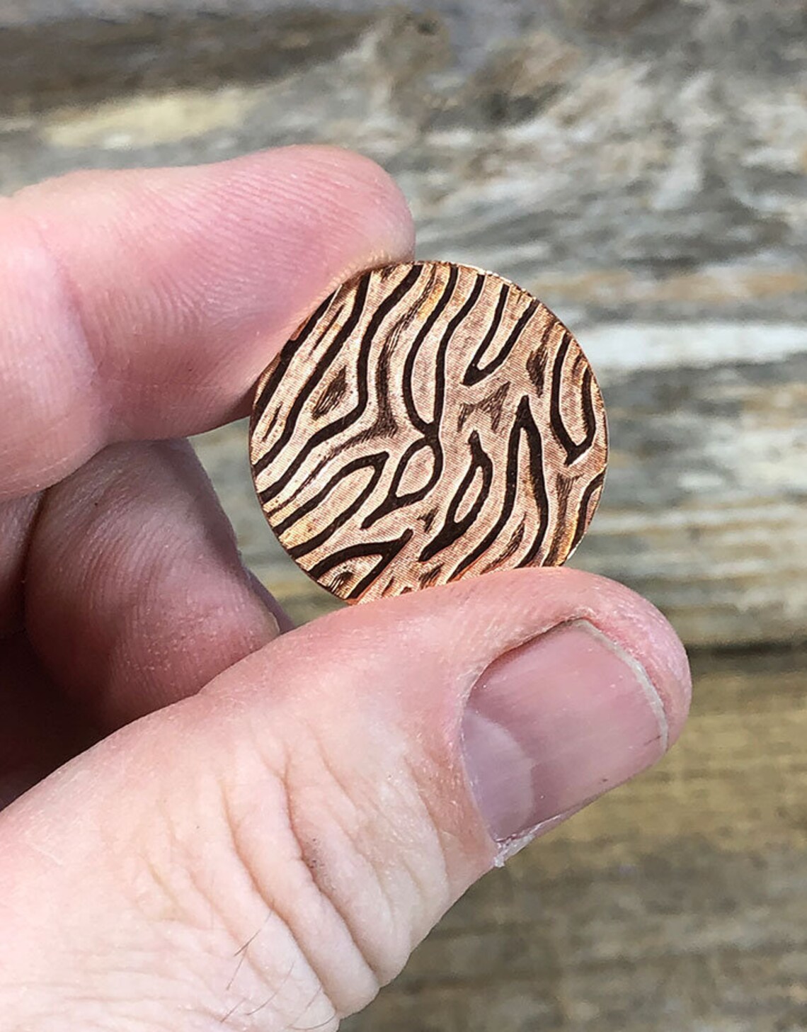 1" Copper Pattern Discs "mega Fingerprint" Pkg of 6 (CSP640) - Etsy