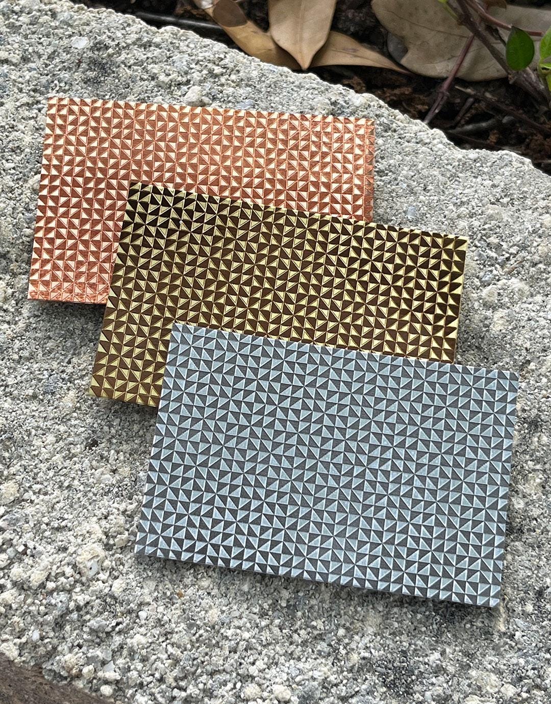 Laser Engraved Pattern Sheet (tiny Triangles) 3x2" (XLP0141) **choose ...