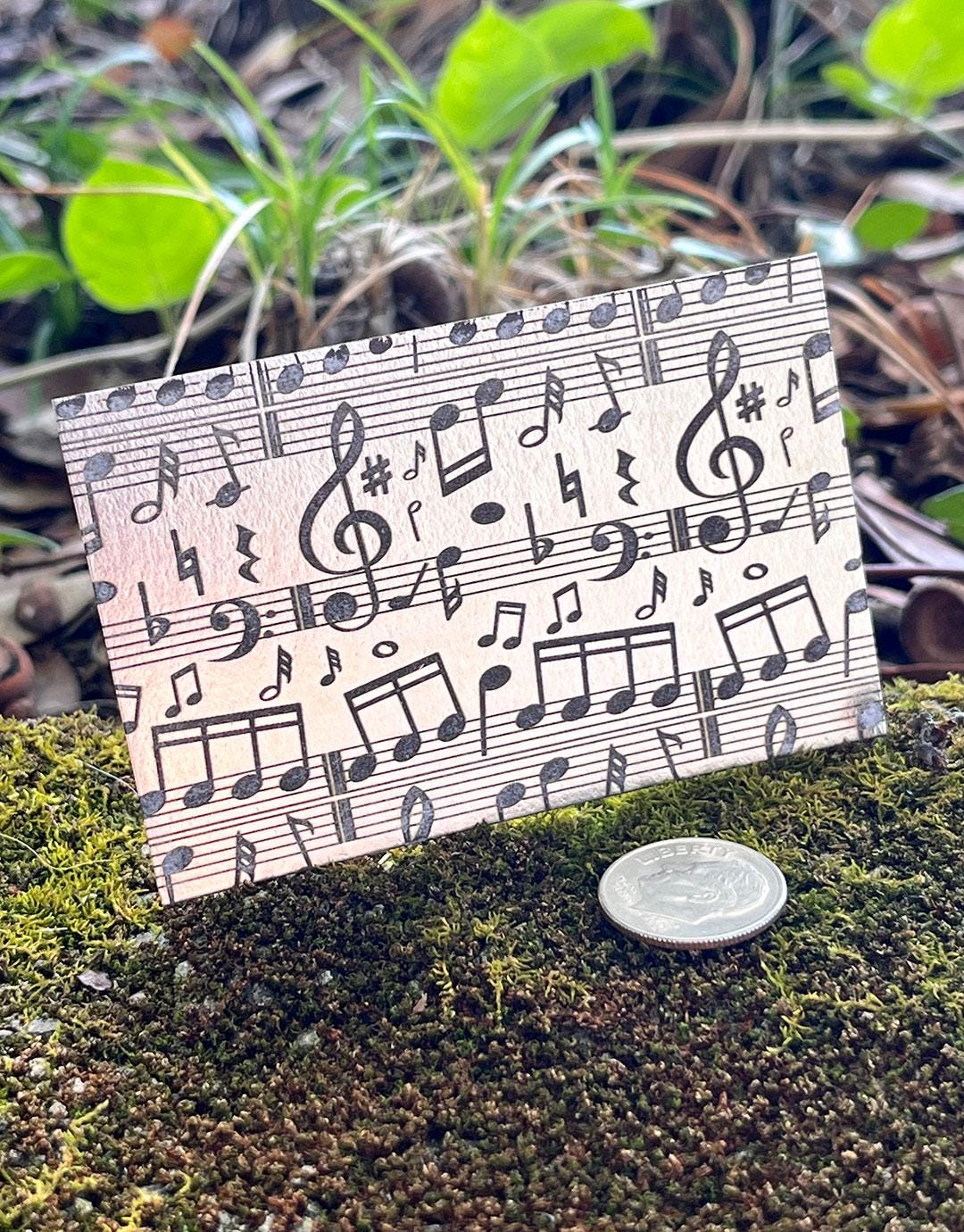 Laser Engraved Pattern Sterling Silver Sheet music 3x2 SLP0069 - Etsy