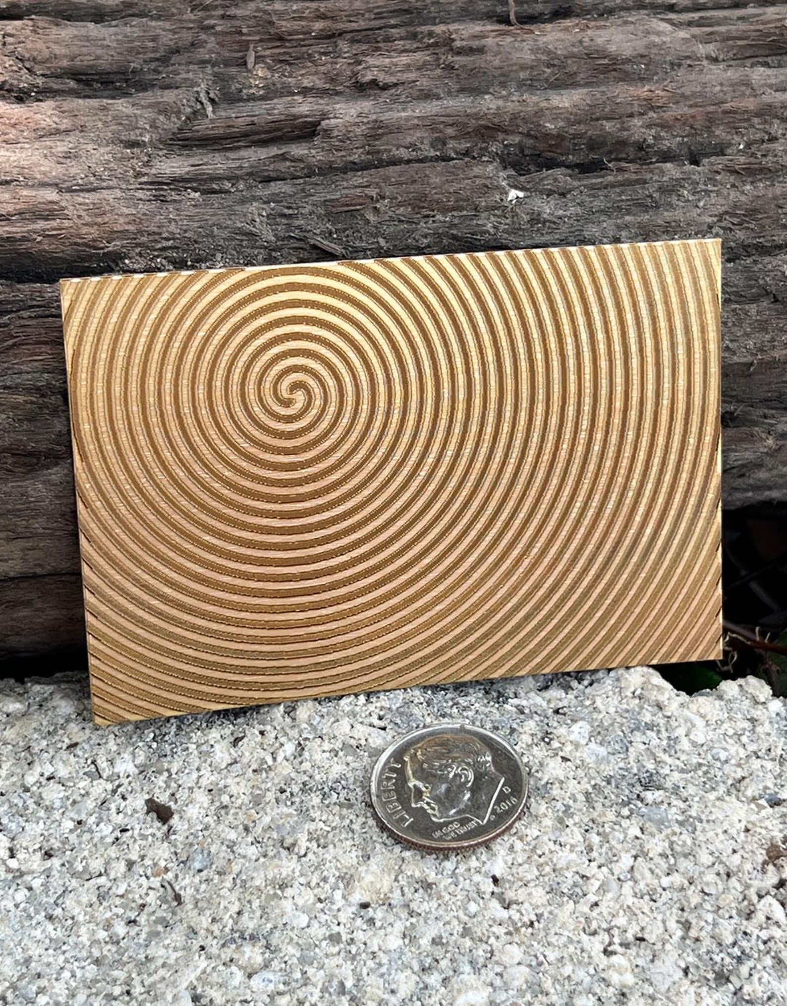 Hypnosis Laser Engraved Metal Sheet 3x2” = Textured Jewelry Blank ...