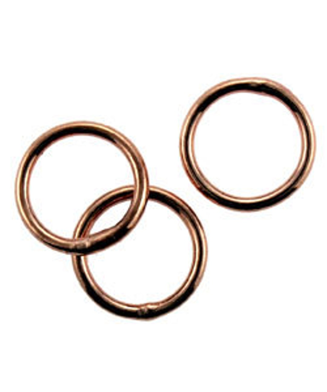 Copper Jump Ring 8.0mm OD X .040" Soldered Closed (pkg of 50) (907CU-8. ...