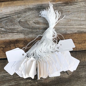 Paper String Tag 7/8x1-9/32 White pkg of 1000 DTA1206 - Etsy