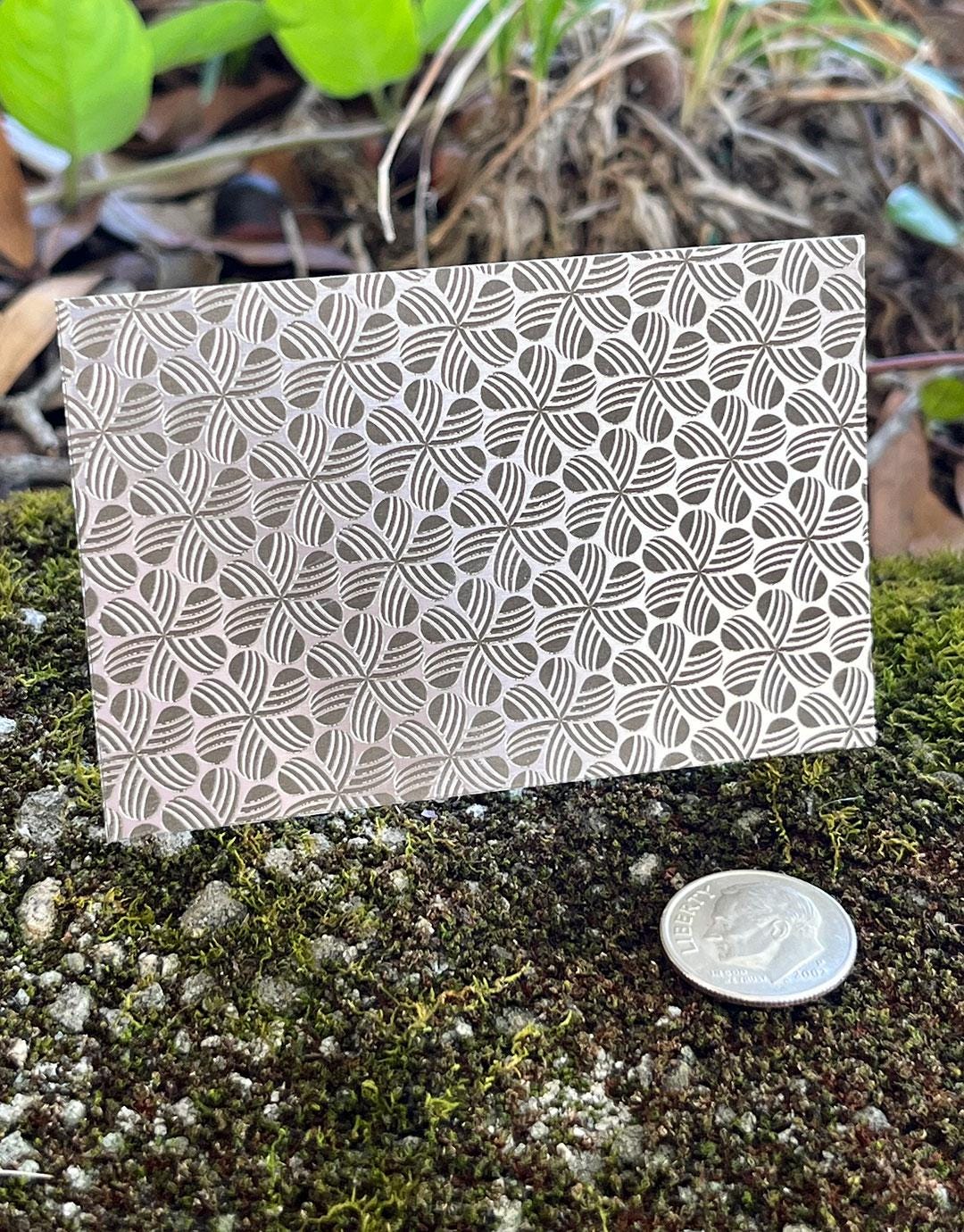 Laser Engraved Pattern Sterling Silver Sheet (repeating Flowers) 3x2 ...