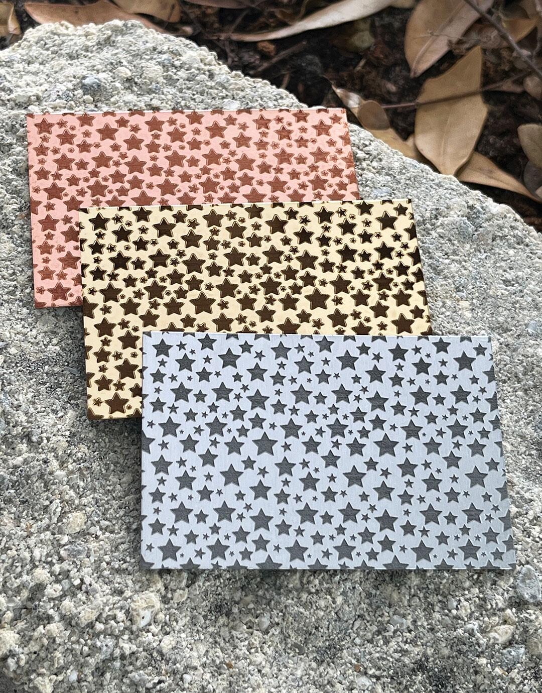 Laser Engraved Pattern Sheet (star Spangled) 3x2" (XLP0136) **choose ...