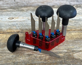 Graver Kit With 9 Gravers and Quickchange Handle GR2100 - Etsy