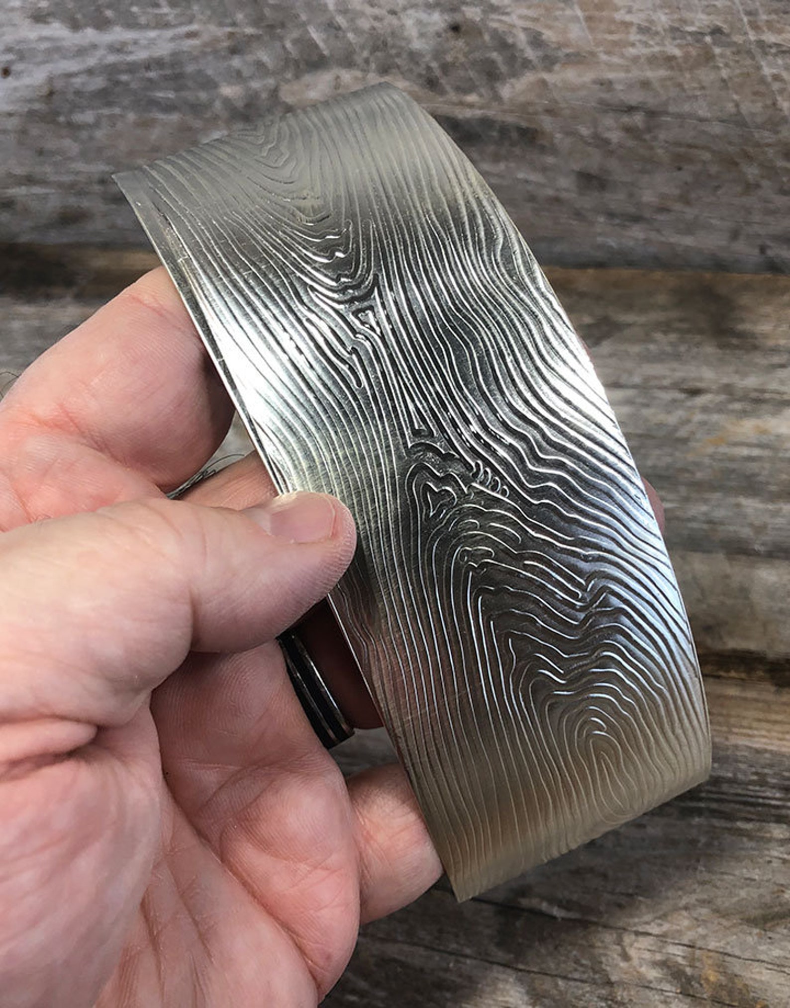 Patterned Sterling Silver Sheet wood Grain 2 - Etsy