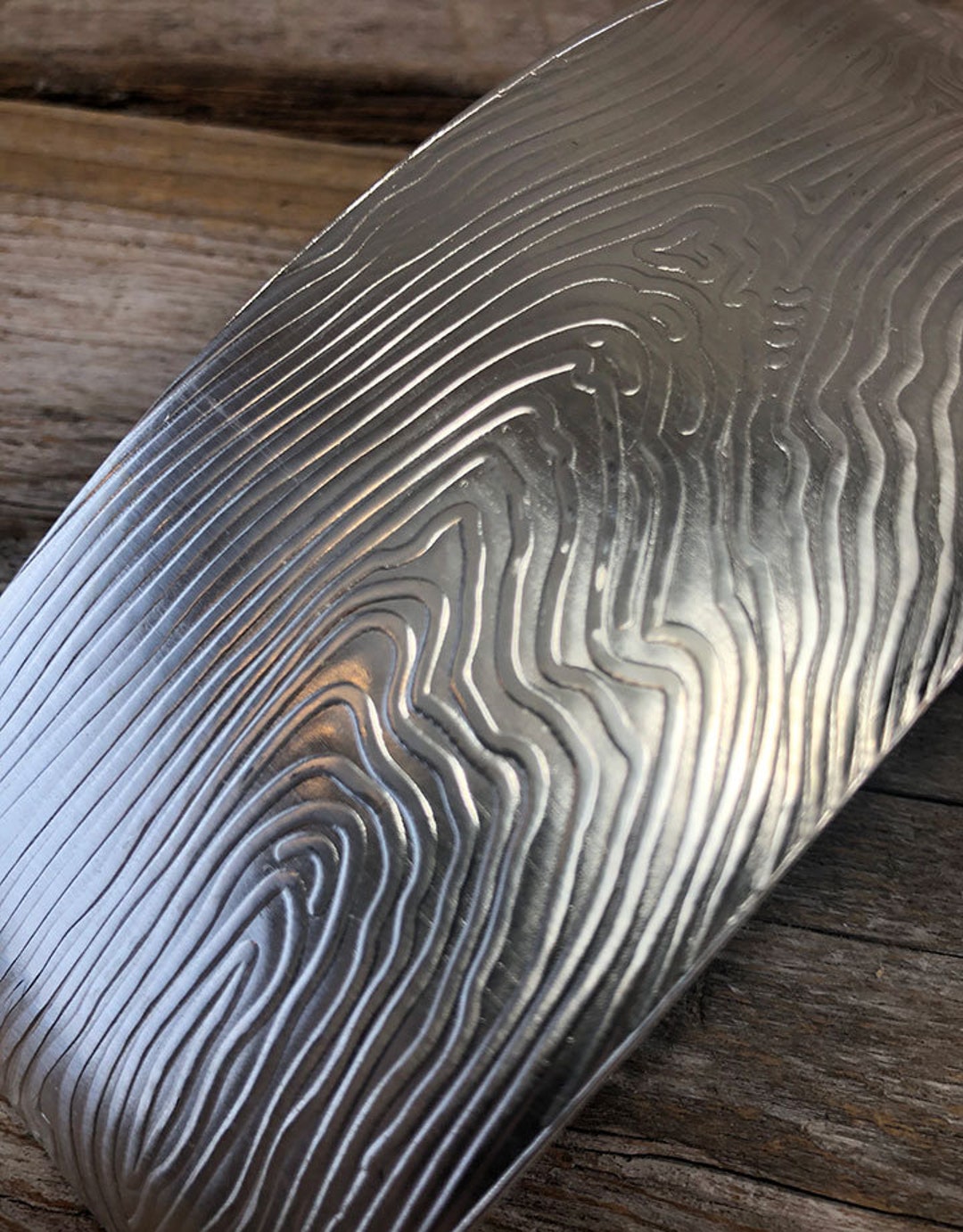 Patterned Sterling Silver Sheet "wood Grain" 2" X 6" (choose 18 Thru ...