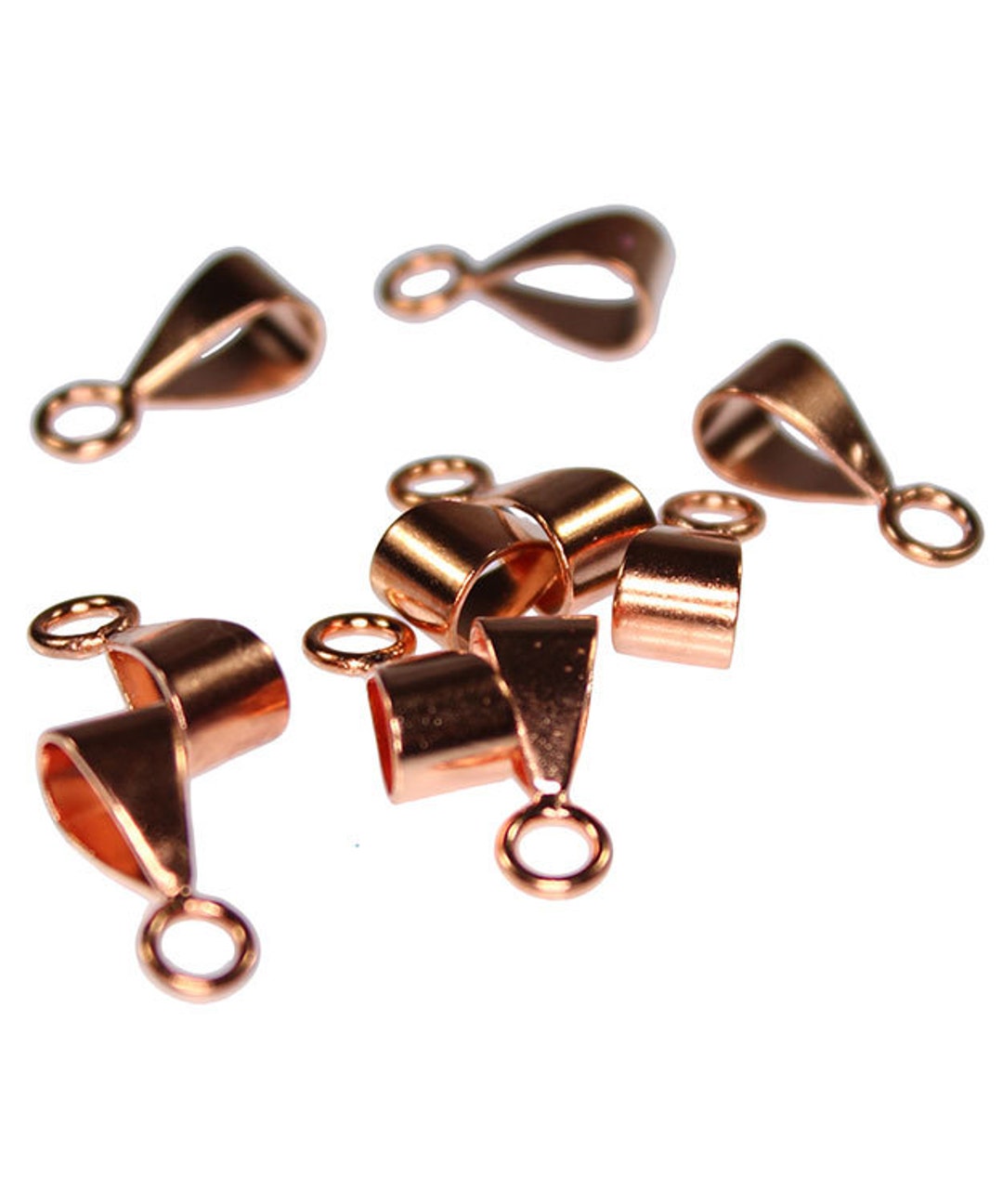 Copper Bail With Closed Ring 14x5mm pkg of 10 910CU-03 - Etsy
