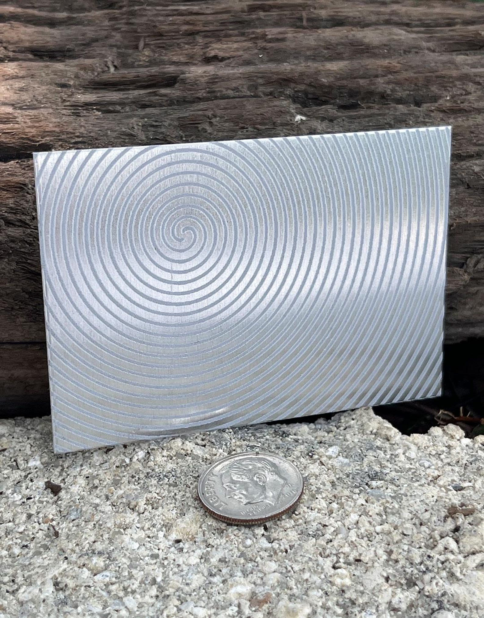 Hypnosis Laser Engraved Metal Sheet 3x2” = Textured Jewelry Blank ...