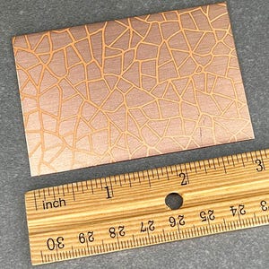 Laser Engraved Pattern Copper Sheet (cracked) 3x2" (CLP0007) - Etsy