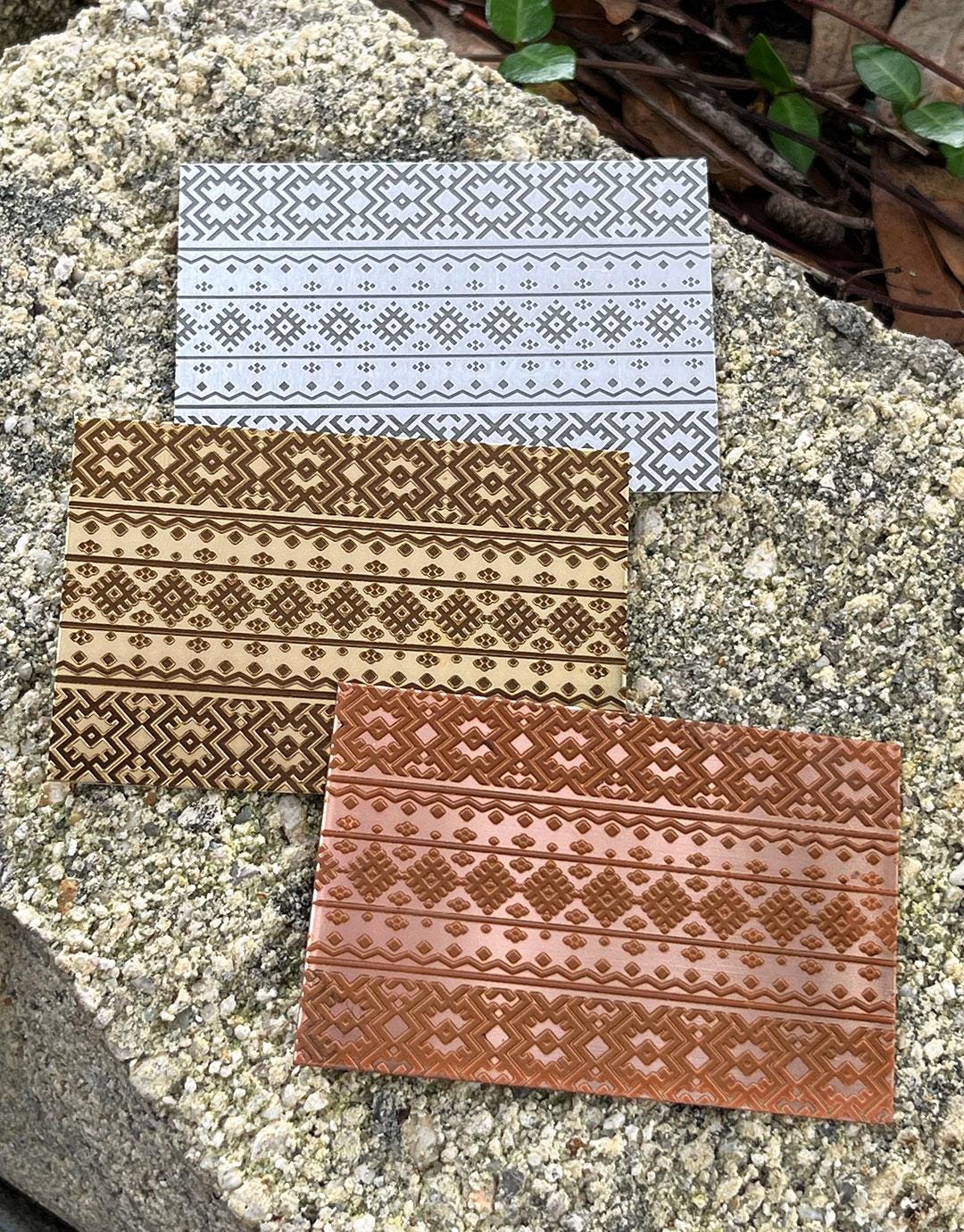 Laser Engraved Pattern Sheet (ethnic 1) 3x2" (XLP0078) **choose Metal ...