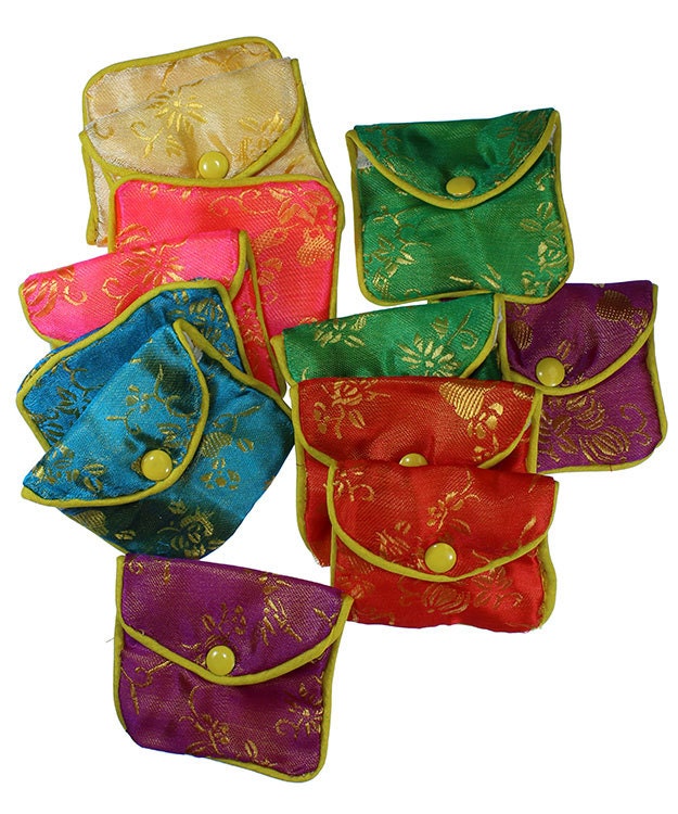 Silk Pouches with Zipper 3x2-1/2 Dozen | Etsy