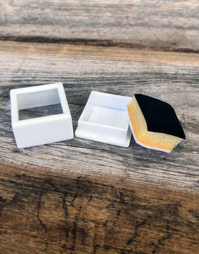 Gem Box with Glass Top & Foam Insert 1 Square White Pkg | Etsy