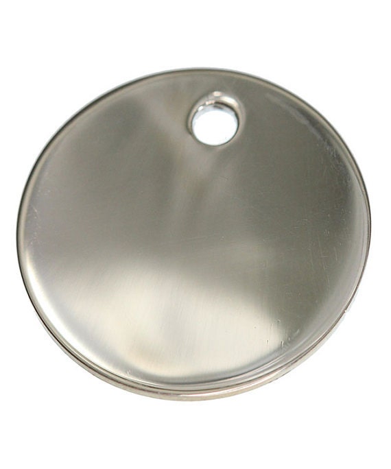 Sterling Round Tag 20mm With Hole-high Polish 208S-51 - Etsy