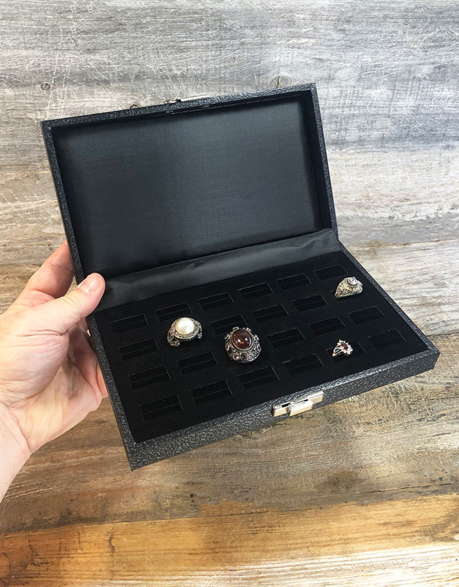 Ring Case for 24 Rings Black DRG1906 | Etsy