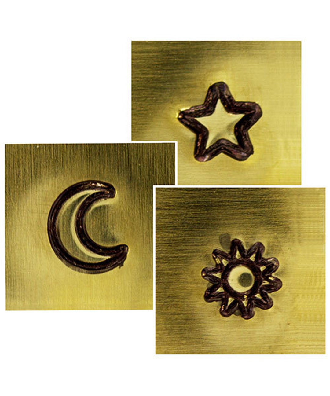 Celestial Design Stamp Set of Three Punches by Beadsmith (PN5500) - Etsy