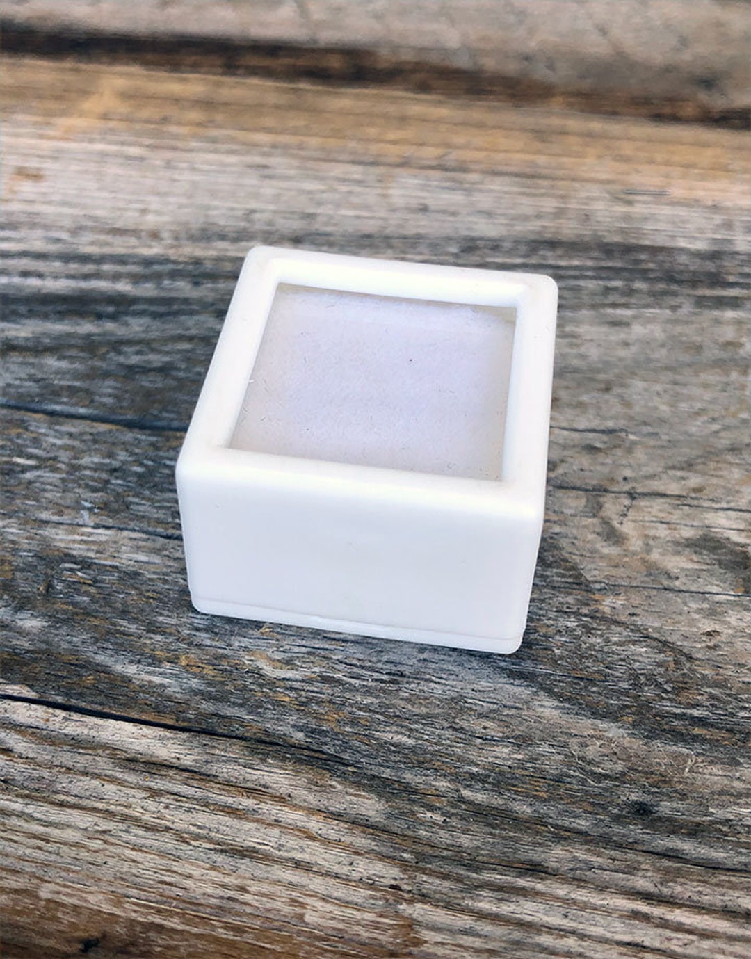 Gem Box With Glass Top & Foam Insert 1" Square White (pkg of 50 ...