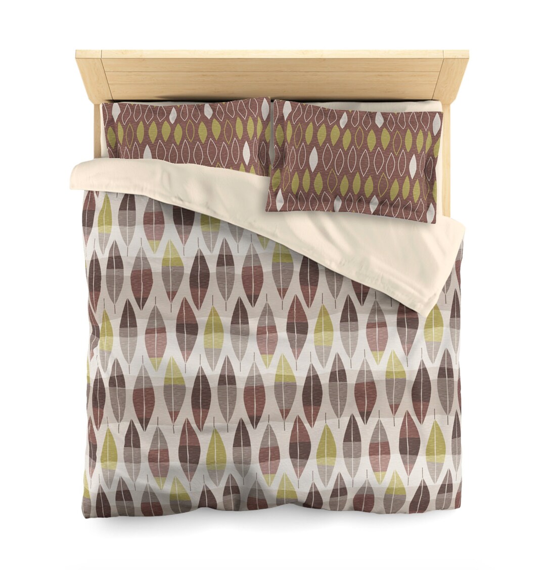 Custom Printed Mid Century Modern Duvet Cover. Exclusive Original ...