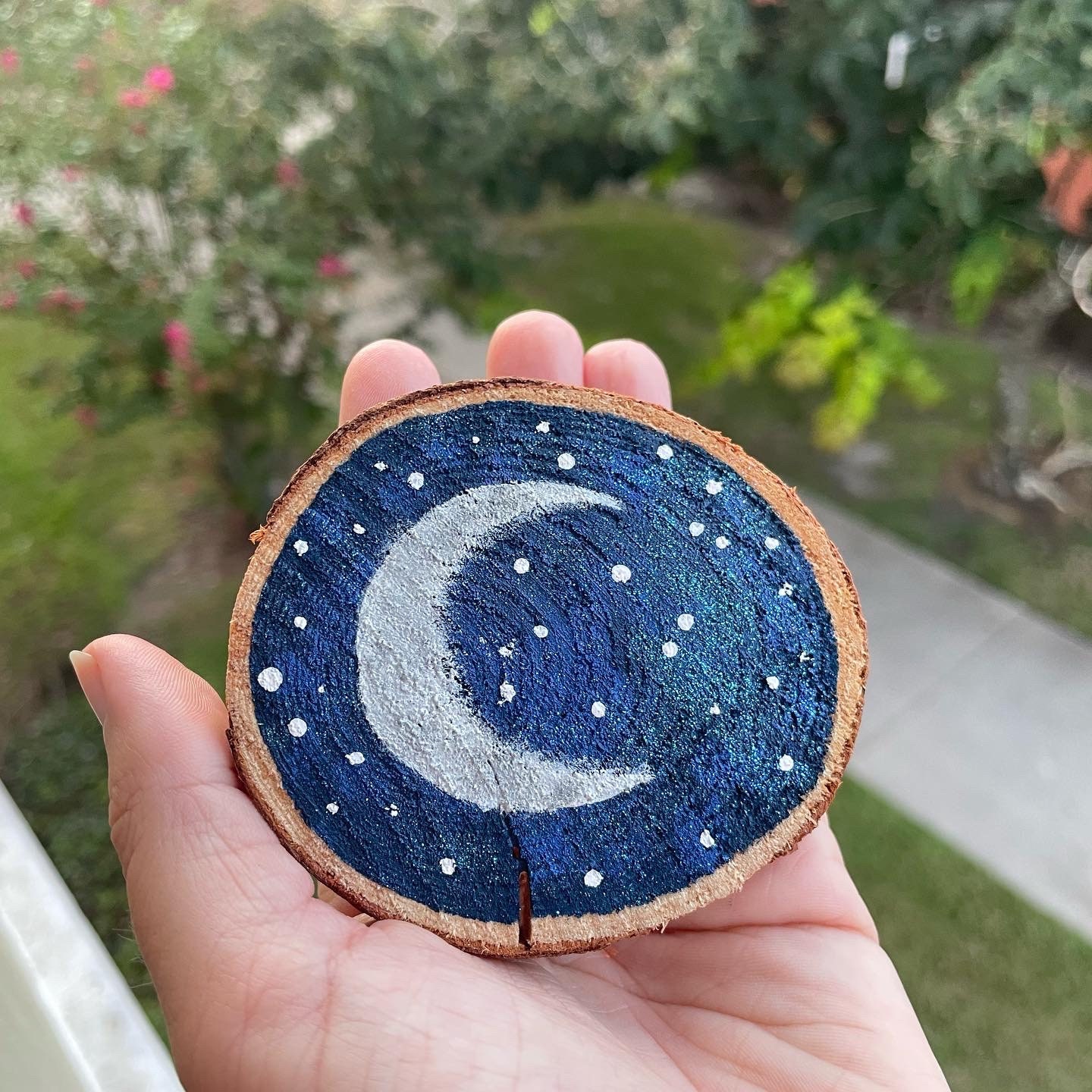Moon Phases Lunar Wooden Decoration • Celestial Ornament • Stars, Moon ...