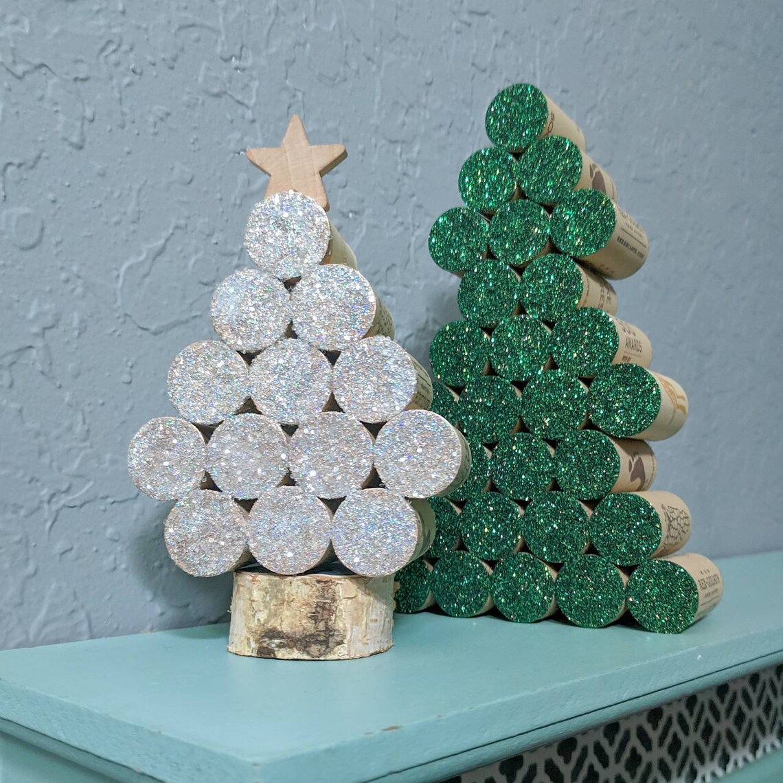 Cork Christmas Tree Rustic Farmhouse Style Decor Holiday Decoration ...